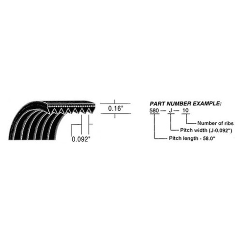 A&I Products 360J12 J Poly V Belt - Farm Parts Store