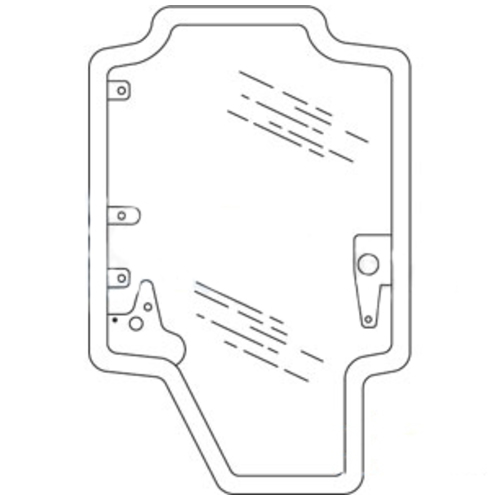 Case-IH Skid Steer Loader Windshield Cab Door Glass for Single Wiper ...