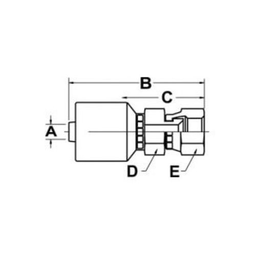 Grip Style Crimp-On Fitting FFX-08-12-W 1JC43 Female Seal Lok S Pack of 2